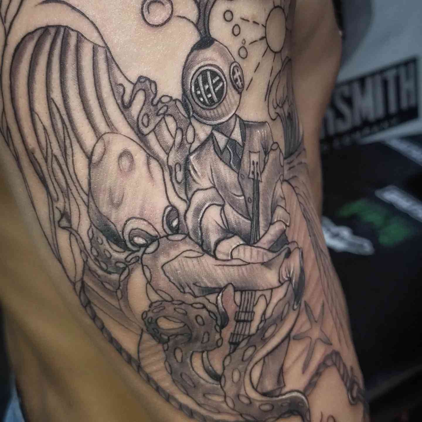 Traditional Diver Tattoo