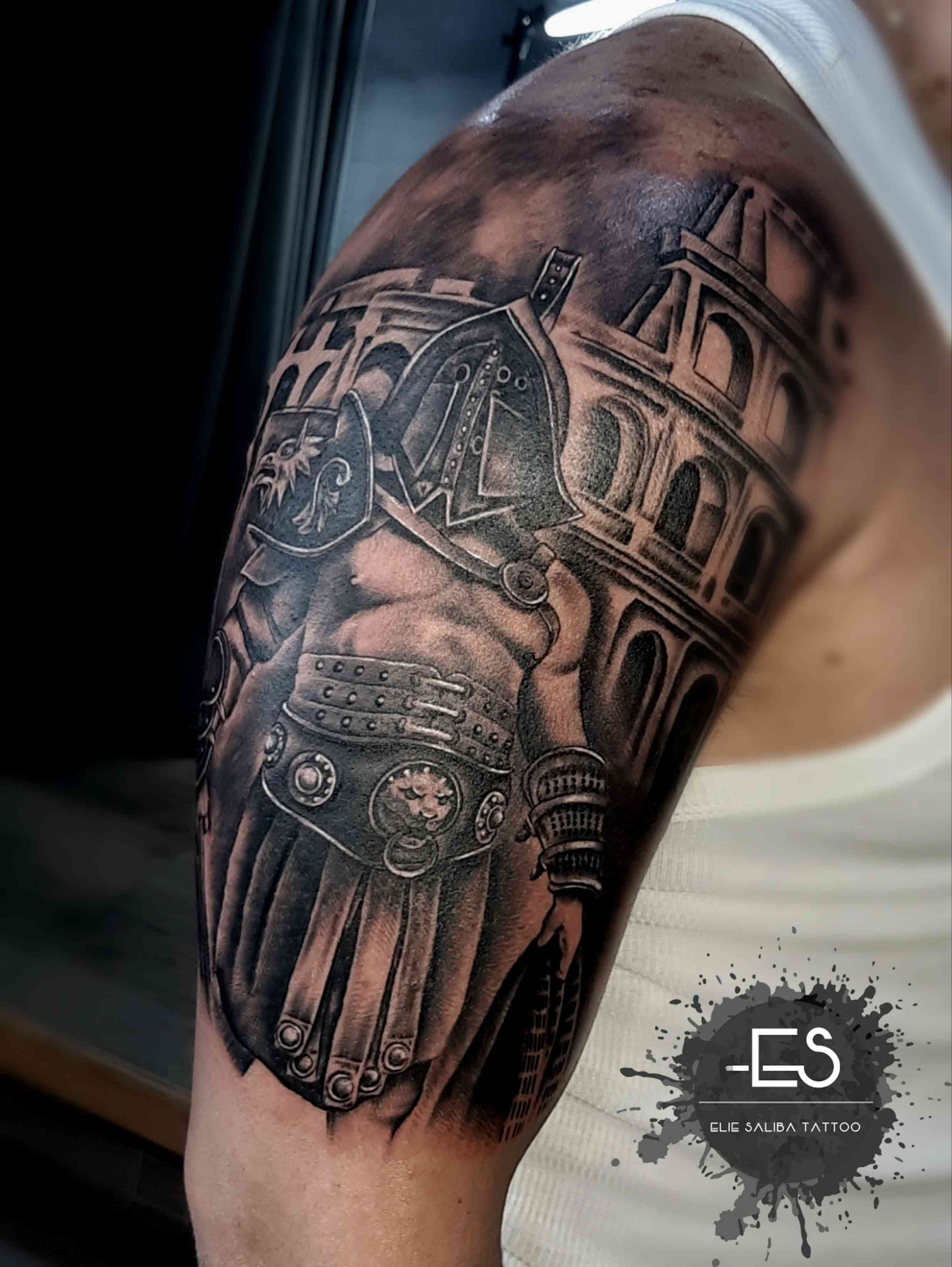 Gladiator Colosseum Tattoo