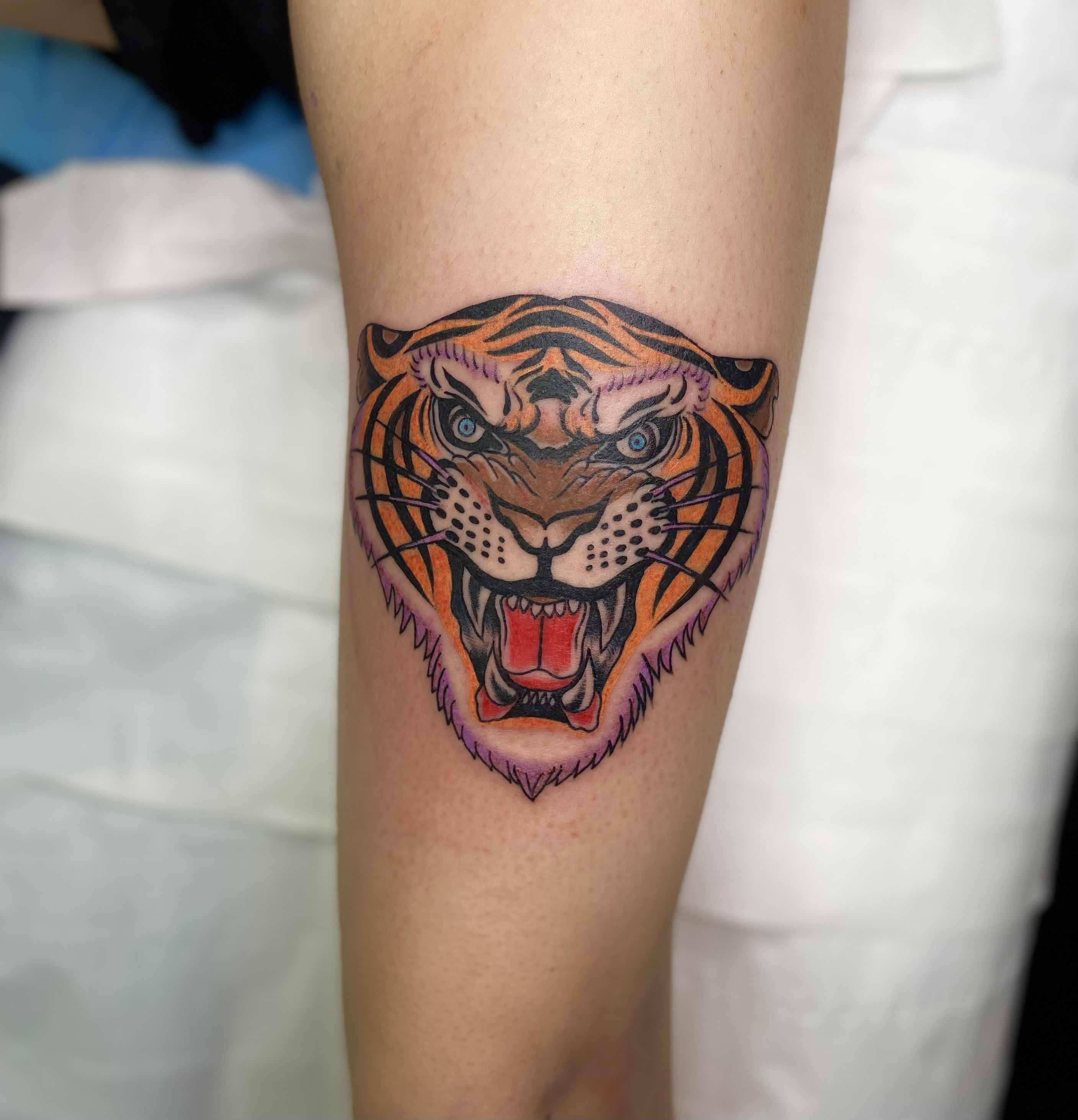 Tiger American Traditional Tattoo