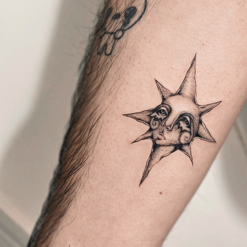 Sad moon tattoo - Bronctattooaus.com