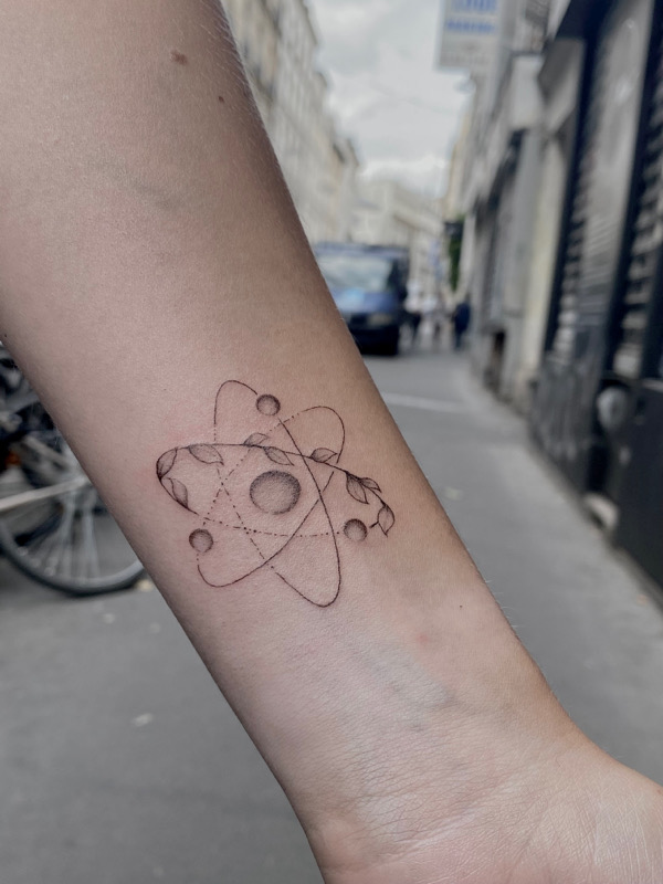 Atom And Solar System Tattoo